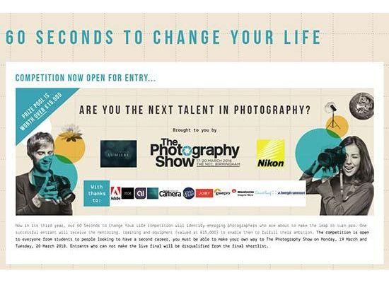60 Seconds to Change Your Life Competition | Photography Blog